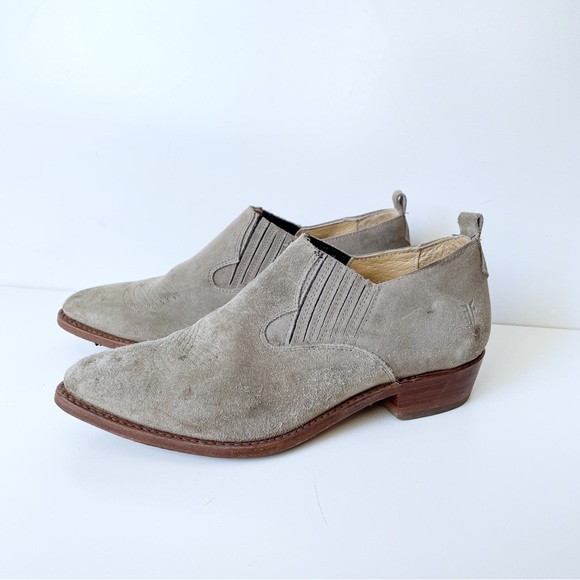 Frye | Shoes | Frye Billy Grey Suede Shootie Western Ankle Boot Size 9 ...